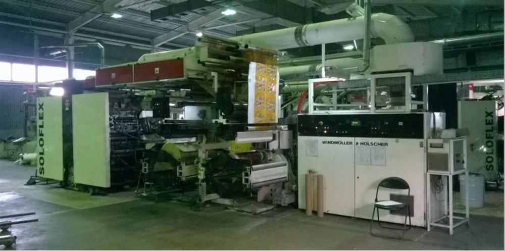 WINDMOLLER & HOLSCHER SOLOFLEX 8L flexo press 8 colors // Flexo CI ...