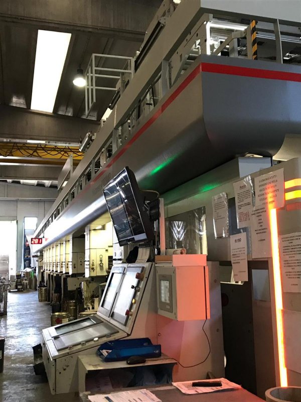 ROTOMEC BOBST 4003MP 1200/450/C Gravure printing machine 10 colors ...