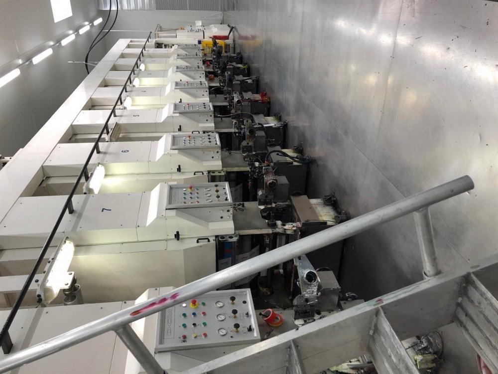 DCM H8 Gravure printing machine 8 colors // Rotogravure // Printing ...