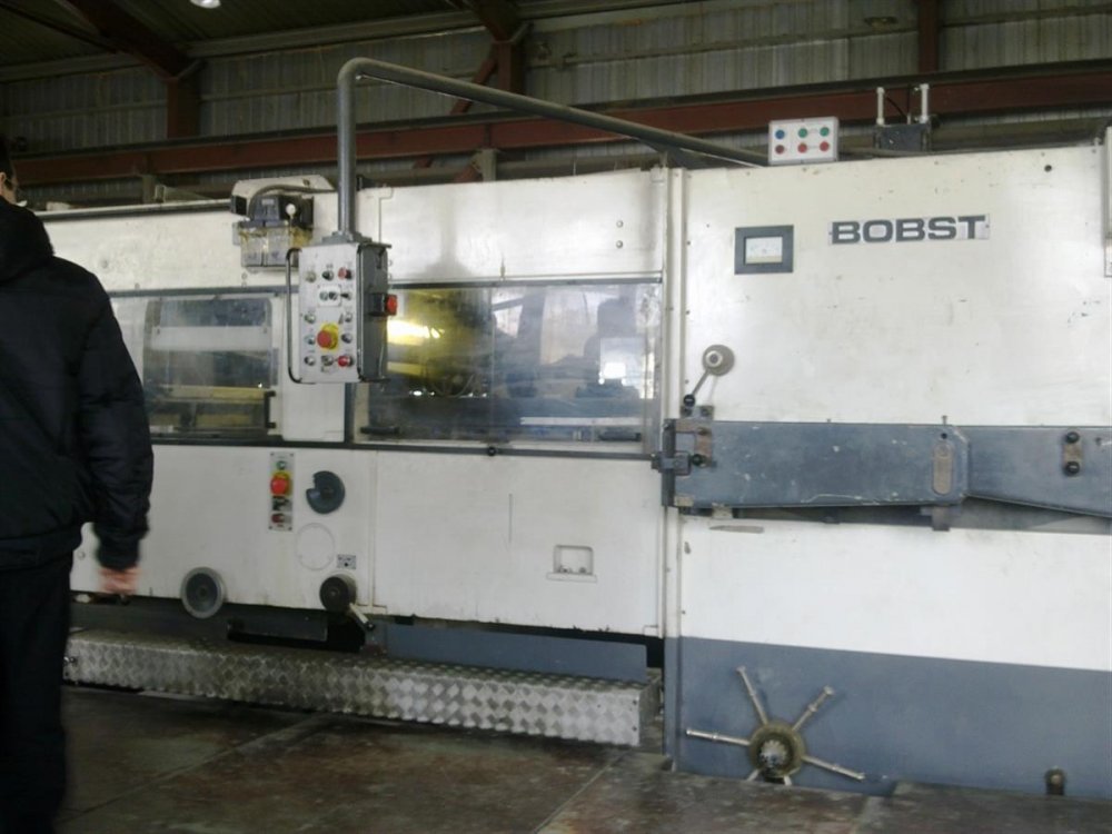 BOBST SPO 1600 // Flat bed die cutters-autoplatin // Corrugated ...