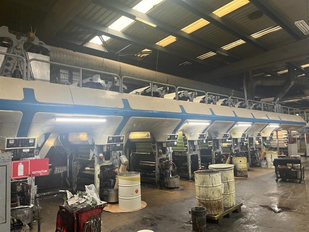 POLYTYPE POLYMATE 2 Gravure printing machine 8 colors // Rotogravure ...