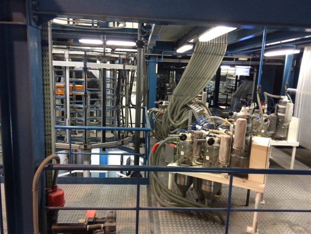 3 schichten WINDMÖLLER & HÖLSCHER ( COEX ) Blastfolie-extrusionanlage ...