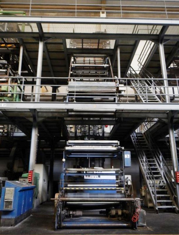 1 layers ALPINE HS 75R/21D blown film machine // Blown film // Film ...