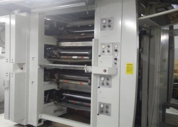 SCHIAVI ALPHA Flexo central drum printing press 8 colors // Flexo CI ...