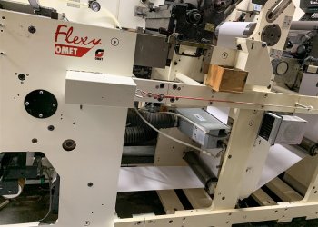 OMET FLEXY FX 255 narrow web flexo printing machine // Flexo label ...
