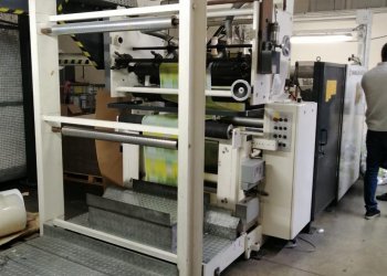 WINDMÖLLER & HÖLSCHER PRIMAFLEX flexographic printing machine 8 colors // Flexo CI // Printing ...