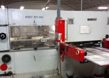 BOBST SPO 1600 // Flat bed die cutters-autoplatin // Corrugated ...