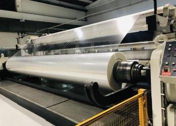 3 layers DMT BOPP BOPP / BOPET tenderframe plant // BOPP BOPET // Film extrusion lines // Used ...