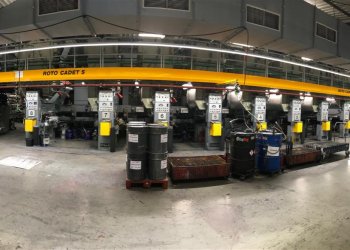 SCHIAVI Roto Cadet S Gravure printing machine 8 colors // Rotogravure ...