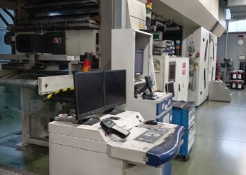 FLEXOTECNICA CHRONOS 8 Flexo central drum printing press 8 colors ...