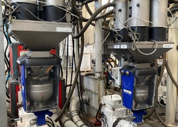 3 layers ALPINE film blowing machine // Blown film // Film extrusion ...
