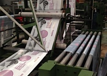 LEMO INTERMAT DKT 850.1 Bag making machine Patch handles // Film bag ...